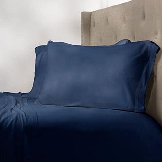 Baltic Linen Company Baltic Linen Bettw&auml;sche-Set aus Jersey-Baumwolle, Marineblau