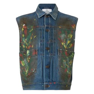 Vivienne Westwood Marlene Denim Weste - - Jackets - Damen - Mehrfarbig - L