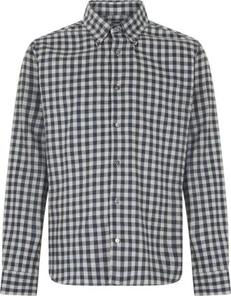 Fedeli Chemise &agrave; carreaux - Homme - Chemises - Gris - Taille: XL