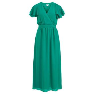 Vila V-neck Maxikleid - - Dresses - Damen - Gr&uuml;n - M