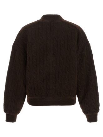 Polo Ralph Lauren Braided Wool-Cashmere Bomber Jacket - Brown