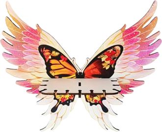 Generico Eckregal mit Schmetterlingsfl&uuml;geln - Eckregal zur Wandmontage | schwebendes Lagerregal | Eckregale im Schmetterlingsdesign