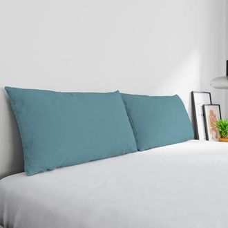 Italian Bed Linen Paar Kissenbez&uuml;ge Max Color 100% Baumwolle, Made in Italy, Gr&ouml;&szlig;e Kissenbezug 50 x 80 cm mit Innenklappe, einfarbig - Ottanio