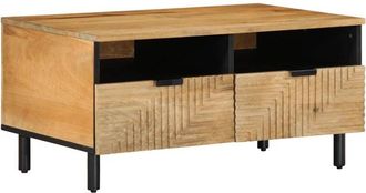 vidaXL Couchtisch Braun 80x54x40 cm Massivholz Mango Vidaxl