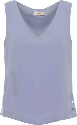 Herno Femme, Tops, Bleu, Taille: 40 FR Top col en V