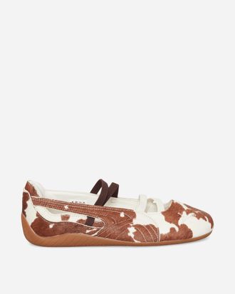 Puma Women s Speedcat Ballet Cow Print Shoes Chocolate Brown / Warm White