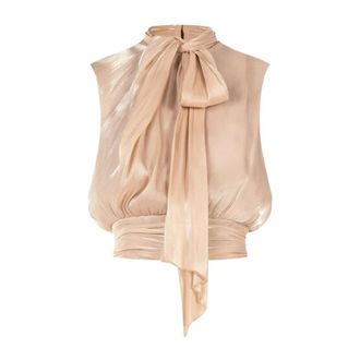Rinascimento &Auml;rmelloses Top - - Tops - Damen - Beige - S