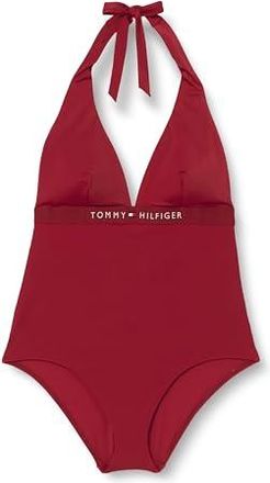 Tommy Hilfiger Halter One Piece (EXT Tailles) UW0UW05850, Rouge, M, Rouge (Regatta Red), M