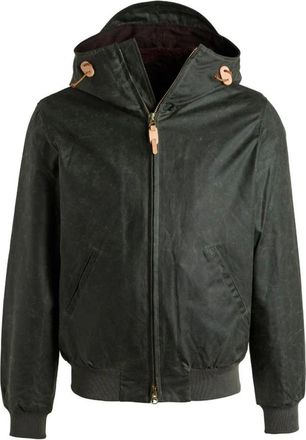 Manifattura Ceccarelli Homme, Vestes, Vert, Taille: 2XS 7082-Wx Bomber avec capuche