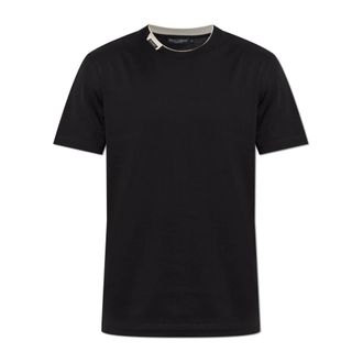 Dolce & Gabbana T-Shirt mit Logo-Patch am Halsausschnitt - - Tops - Herren - Schwarzk - S