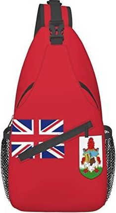 Generic Sac &Agrave; Bandouli&egrave;re Drapeau Des Bermudes Petit Sac &Agrave; Bandouli&egrave;re Avec Bretelles R&eacute;glables Femme Sacs Triangle, Pour Sports, Excursion, Cyclisme