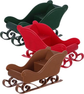 TOPBATHY 3stücke Dekorativer Schlitten Für Tischdekoration Miniatur-weihnachtsschlitten Als Schlitten-Charme Für Heim Und Party Schlittenmodell Aus Robustem Ma