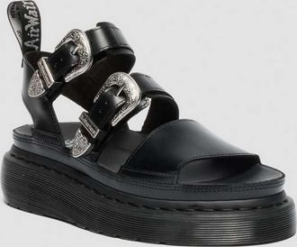 Dr. Martens Leder Gryphon Quad Gladiator Plateau Sandalen in Schwarz, Gr&ouml;&szlig;e: 36