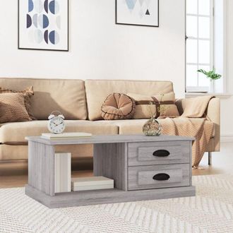 vidaXL Table basse Sonoma gris 90x50x35 cm Bois ding&eacute;nierie vidaXL