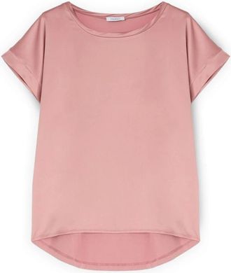 Motivi Femme, Tops, Rose, Taille: 36 FR T-shirt Bicolore en M&eacute;lange de Coton