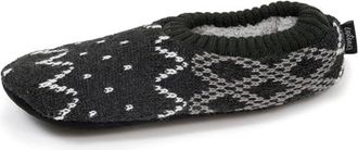 Isotoner Chaussettes dintérieur homme maille fourrées - semelle suédine à picots antidérapants, 42/43, jacquard gris