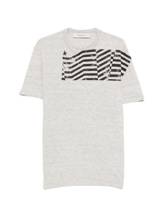 Golden Goose Graphic-Print Cotton T-Shirt - Grey