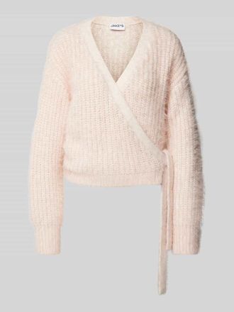 Jake*s Casual Cardigan mit Schn&uuml;rverschluss