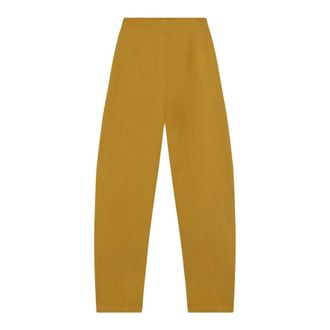 Cortana Dakota Leinen-Wollhose - - Trousers - Damen - Gelb - L