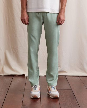 Faguo Pantalon en lin vert clair