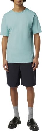 Scotch & Soda Mens Relaxed-fit raw Edge T-Shirt, Sea Blue, XL