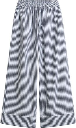 GANT Femme, Pantalons, Bleu, Taille: 38 FR Striped Poplin Pants
