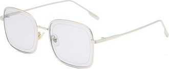 Generic Lunettes De Soleil Carr&eacute;es En M&eacute;tal, Grande Monture, For Hommes Et Femmes, For Le Sport En Ext&eacute;rieur, Les F&ecirc;tes, Les S&eacute;ances Photo.(Gray)