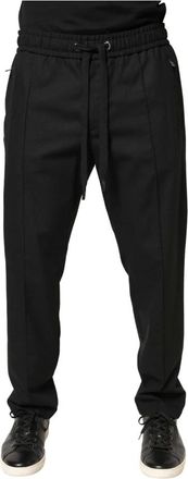 Dolce & Gabbana Homme, Pantalons, Noir, Taille: XL Pantalon de jogging skinny en laine