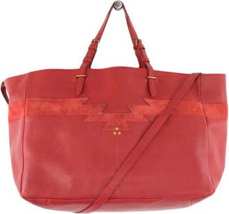 Jerome Dreyfuss Cabas en cuir rouge