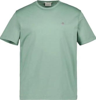 GANT Herren T-Shirts gr&uuml;n Baumwolle
