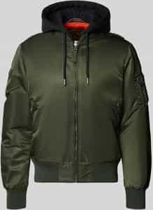 Superdry Bomberjacke mit Kapuze und Rei&szlig;verschlusstaschen