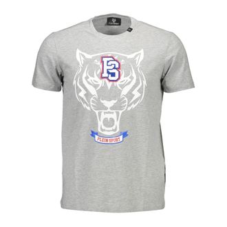 Plein Sport Kurz&auml;rmeliges T-Shirt mit Rundhalsausschnitt - - Sport - Herren - Grau - XL