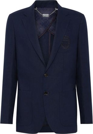 Billionaire Boys Club Homme, Vestes, Bleu, Taille: XL Linen Blazer