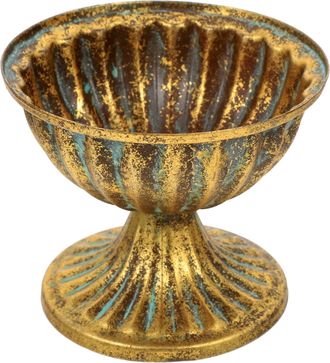 Yarnow Retro Eisen Blumenvase Vintage Hochzeitsdeko Dekorativer Pflanztopf Für Blumen Robustes Design Für Zuhause Garten Für Feierlichkeiten Und Veranstaltun