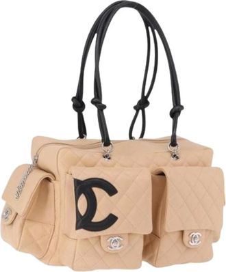 Chanel Sac Boston Pre-owned - Femme - Pre-owned - Beige - Taille: ONE Size