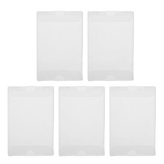 NUOBESTY FONDOTIN 5 St&uuml;ck Pack Kassetten Aufbewahrungsbox aus Transparentem PVC Staubdichte H&uuml;lle 11 X 7cm Stapelbarer Kassettenorganizer f&uuml;r Audiob&auml;nder Kompa