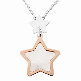 Orphelia Damen-Kette mit Anhänger Fantasie rhodiniert Perlmutt creme 40 cm-ZK-7167