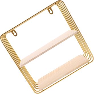 Angoily LIFKOME Wandregal aus Metall Schwebendes Wandmontage Regal in Gold Multifunktionales Aufbewahrungsboard f&uuml;r Wohnzimmer und Bad Belastbar und Dekorativ