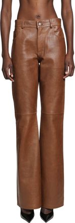 Haikure Flora Silky Leather Trousers