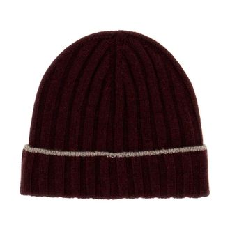 Brunello Cucinelli Rippstrick-Beanie aus Kaschmir - - Accessories - Herren - Braun - 2XL