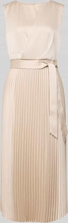 Comma Midikleid mit Plisseefalten und Bindeg&uuml;rtel