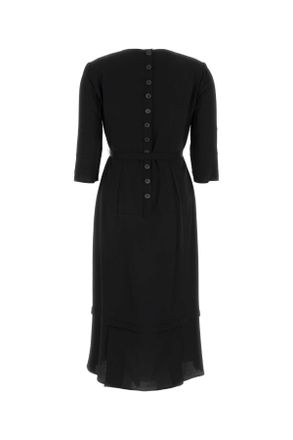 Prada Womens Black Acetate Blend Dress Nero Abiti