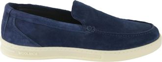 Woolrich Homme, Chaussures, Bleu, Taille: 41 1/2 EU Calf Suede Mocassins