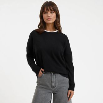 La Redoute Collections Pull Cachemire Col Rond Fine Maille Volume Ample