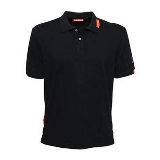 Suns Klassisches Schwarzes Poloshirt mit fluoreszierendem Tag-Detail - - Tops - Herren - Schwarzk - S