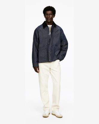 Arket Und Barbour Gewachste Denimjacke -Blau