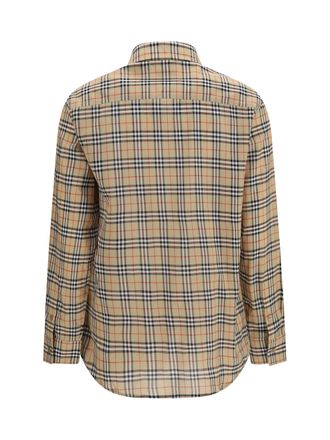 Burberry Womens Classic Check Cotton Shirt Sand Ip