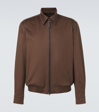 Brioni Veste blouson en cachemire et laine