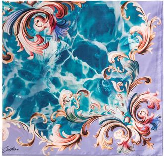 Versace Jeans Couture Femme, Accessoires, Multicolore, Taille: ONE Size Barocco Pattern Scarf