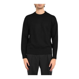 Paolo Pecora Homme, Pulls, Noir, Taille: 2XL Maille ras du cou